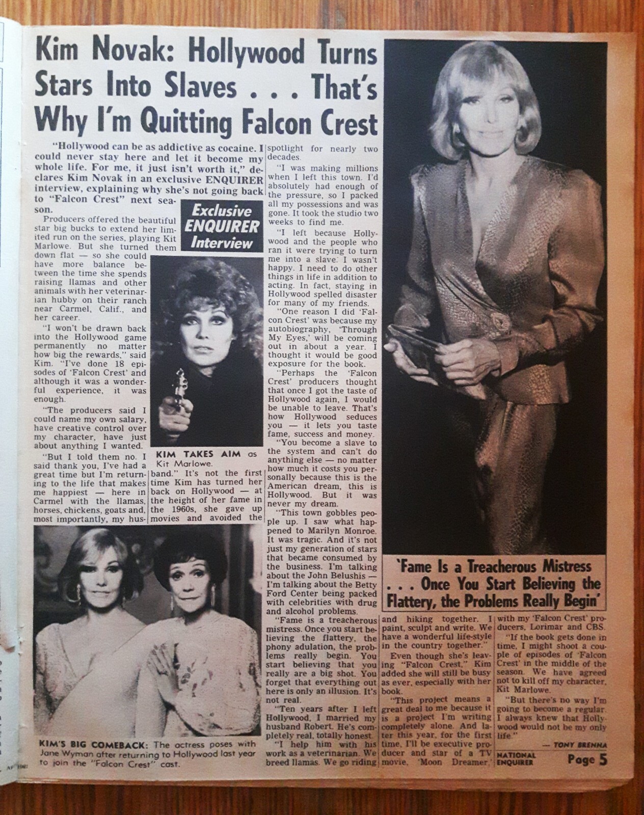 NATIONAL ENQUIRER / 1987 / April 28 / Cybill Shepherd / Dolly Parton ...