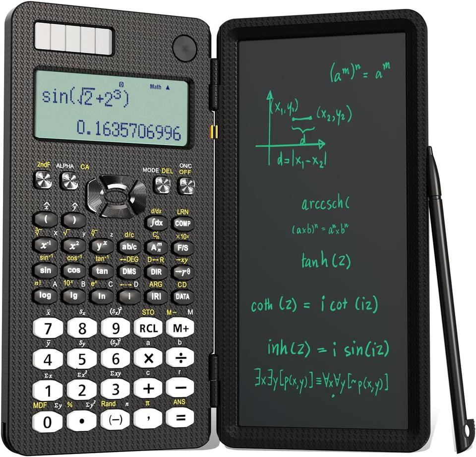 Scientific Calculator with Writing Tablet 991 MS Foldable Solar ...