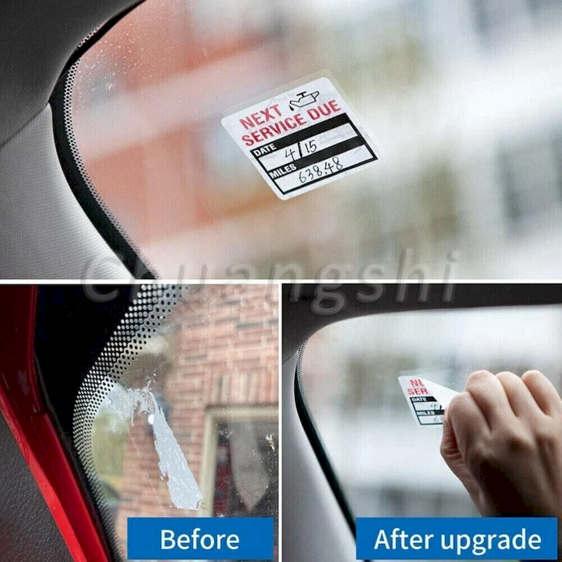 300PCS Oil Change Service Reminder Stickers Window Lite Sticker Pack 2 ...
