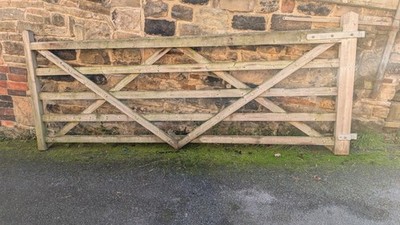 10ft x 4ft Wooden Farm/Field Gate 5 Bar | eBay UK