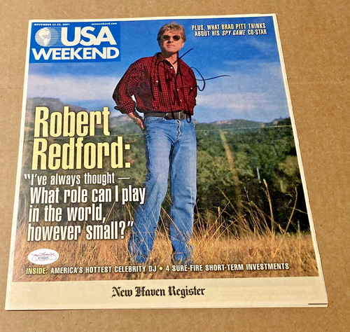 Robert Redford Signed Autographed USA Weekend Magazine Cover JSA ...
