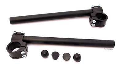 Vortex Black 7 Degree Angle Aluminum Clip On Handlebars 7/8" OD - 35mm ...