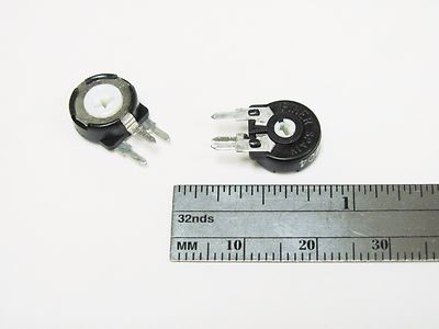 5x Piher PT10LH01 Series Carbon Trimmer Pot, Linear 10mm Horizontal Adj ...