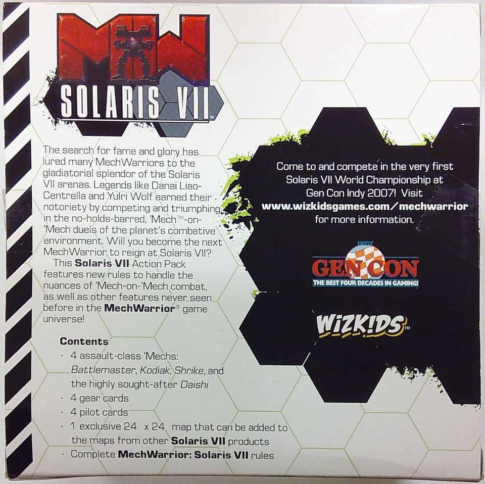 MECHWARRIOR: SOLARIS VII ASSAULT-CLASS EXPANSION WZK2319 | eBay