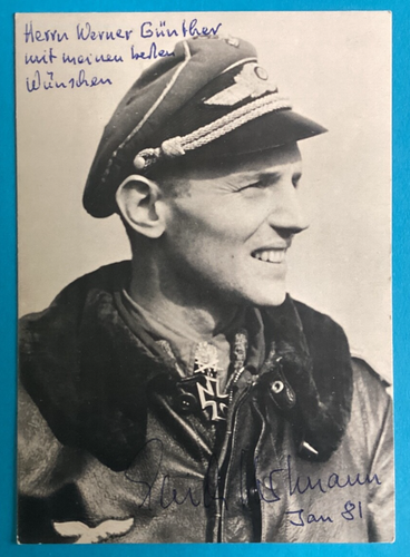 Erich Hartmann German All Time Leading Fighter Ace 352 Victories Signed ...