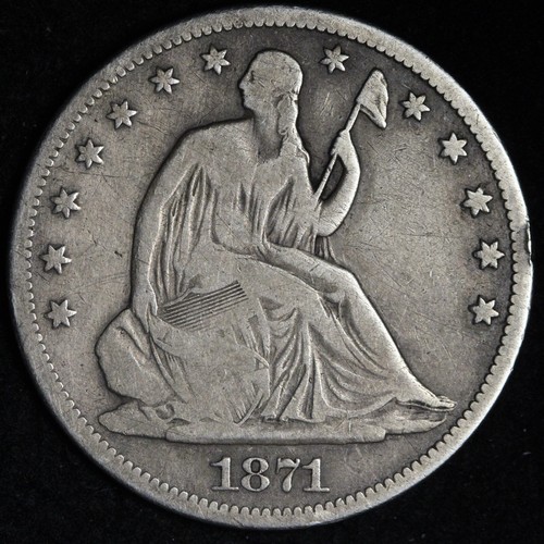 1871-S Seated Liberty Silver Half Dollar FINE E367 WMM | eBay