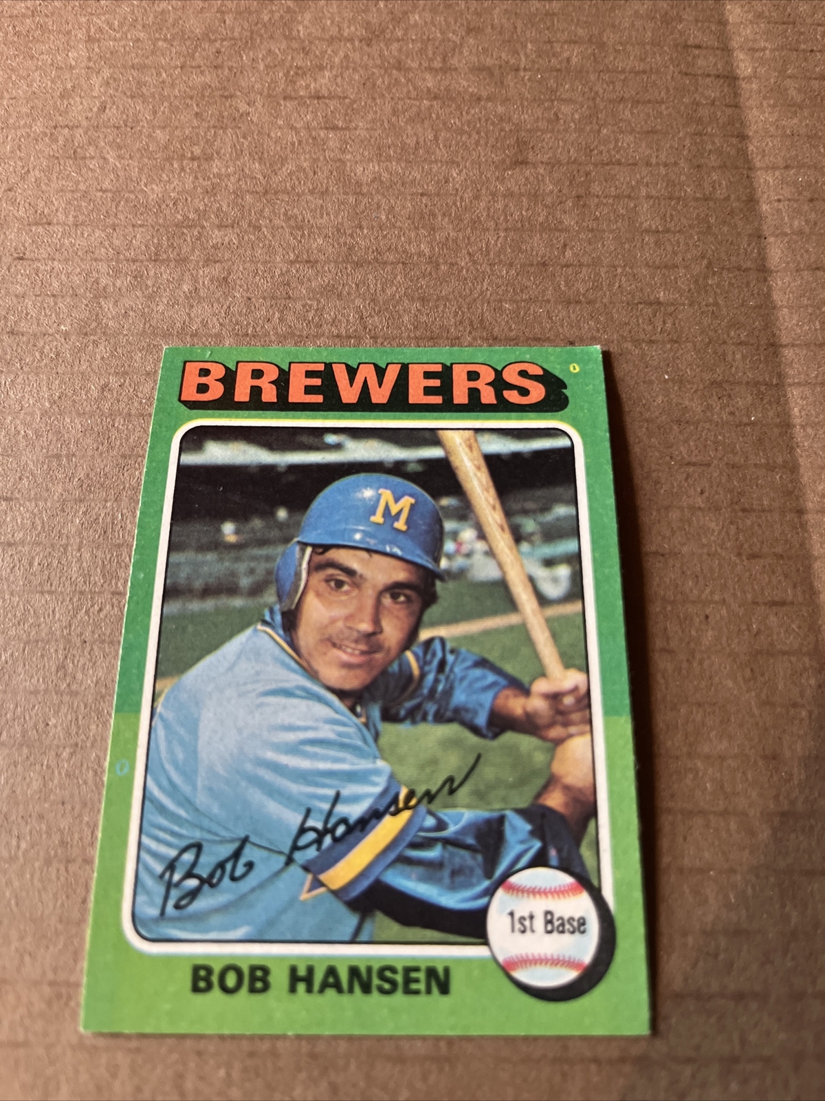 1975 Topps Bob Hansen Milwaukee Brewers 508 Mid Grade Free Shipping | eBay