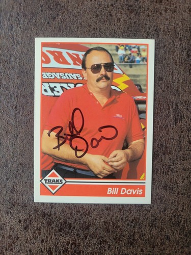 1993 Traks Bill Davis #164 - NASCAR - Autographed! | eBay