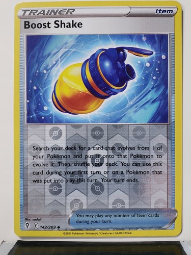 REVERSE HOLO Boost Shake 142/203 NM Evolving Skies Pokemon Card $2 Flat ...