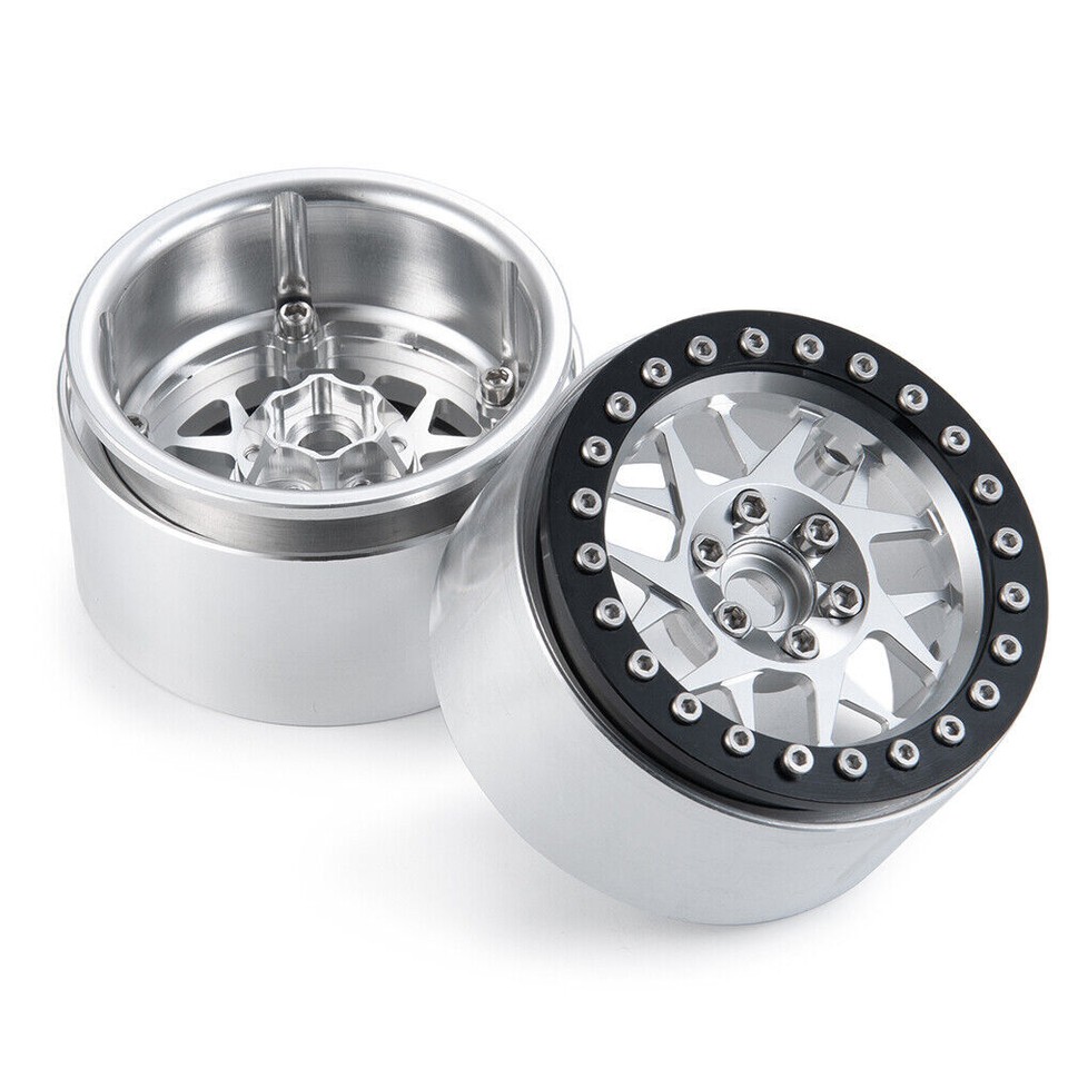 2.2 RC Beadlock Wheels Rims 12mm Hex 1/10 Mud Slingers Hubs for 1:10 ...