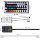 2-Port 44 Key IR LED Light Remote,RGB Control Box+ DC 12V 3A LED Power ...