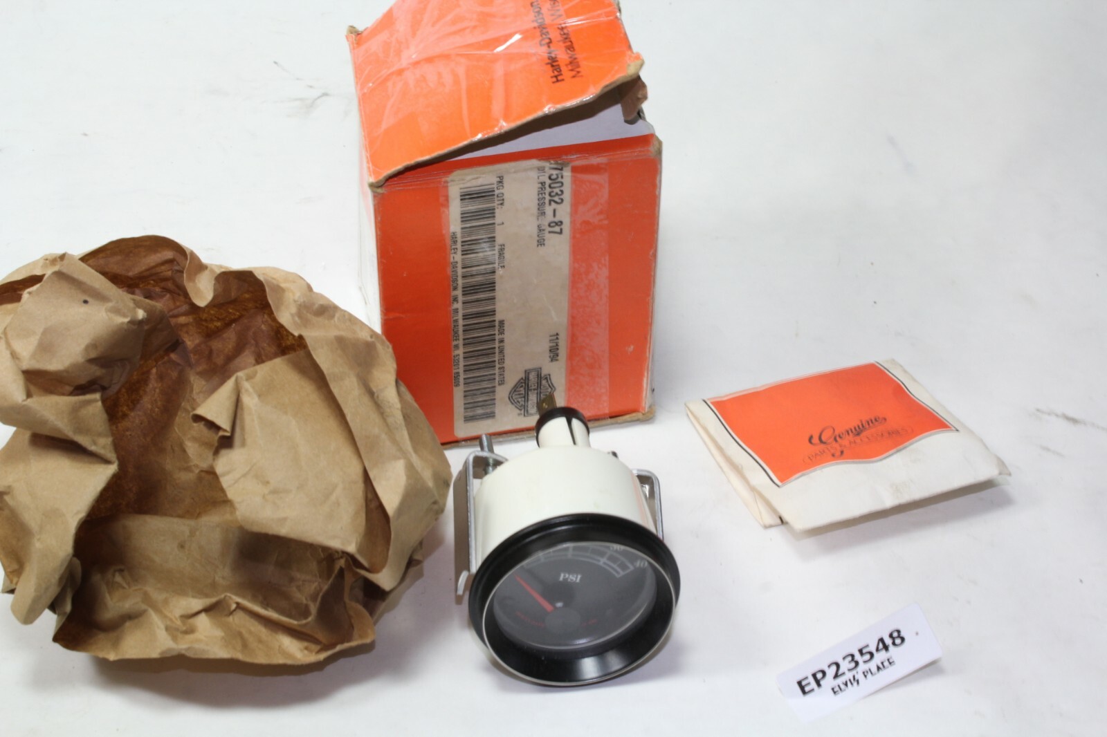 Harley oil pressure gauge FL FXR 75032-87 NOS FXRT FXRD FLHT FLHTCU ...
