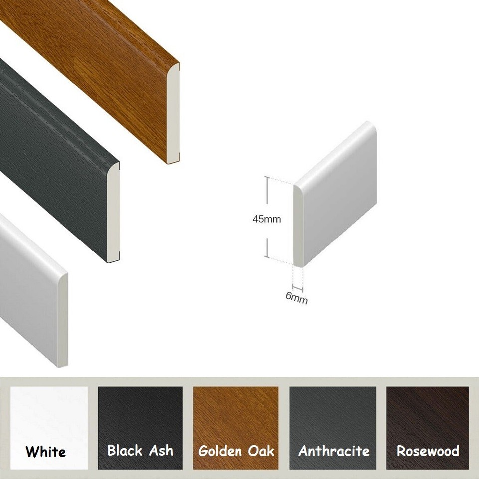 UPVC Plastic Trim Architrave D Mould Cloaking Fillet Finishing Trim 1m ...