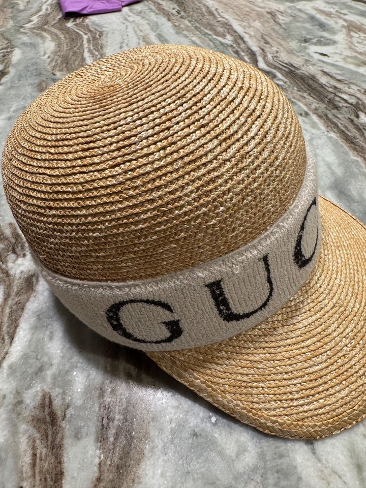 Gucci Logo-band straw hat Medium | eBay