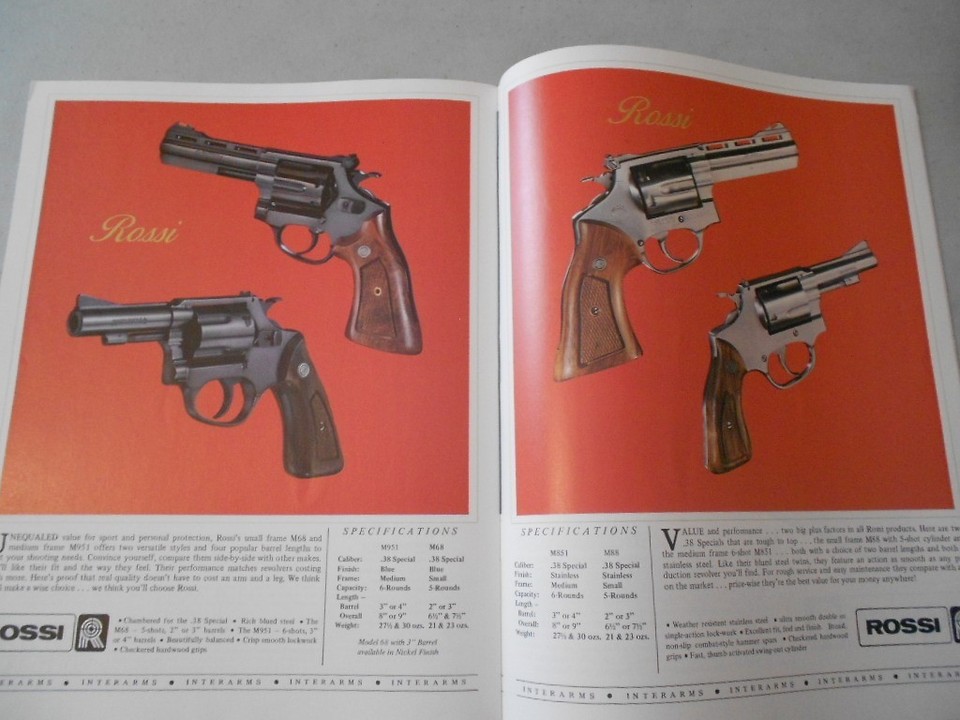 Interarms Firearms Catalog 1987 Astra Mark X Rossi Gallery Puma Norinco ...