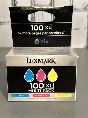 Genuine Lexmark 100Xl Color Ink Set 14N0684 | eBay
