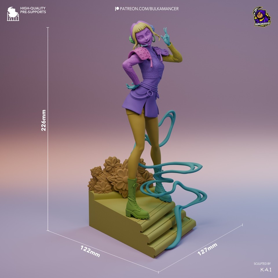 Zoey - KPop Demon Hunters 1/8 Diorama Figure Statue 3d Print Model Kit ...