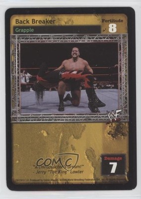 2000 WWF Raw Deal Trading Card Game Premiere Edition Jerry Lawler Back ...