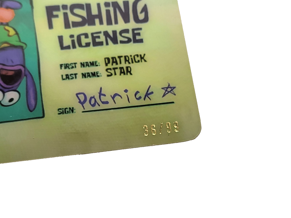 Patrick Star Fishing License: 2025 Topps Chrome SpongeBob 25th ...