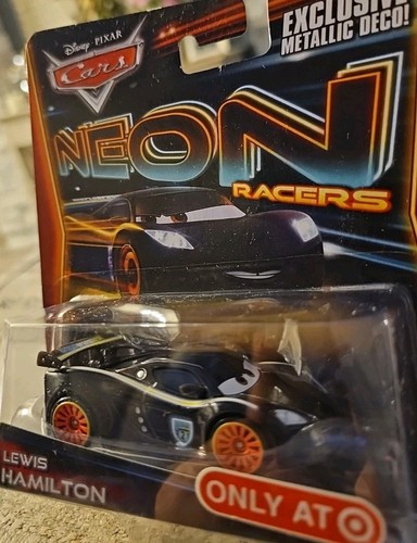 NEW Disney Pixar CARS Neon Racers LEWIS HAMILTON Metallic Deco Diecast ...