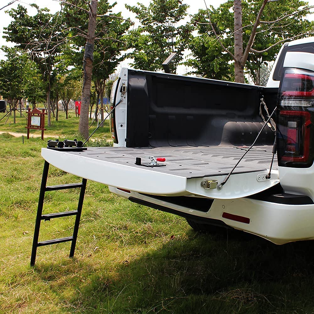 Steel Pickup Foldable Tailgate Step Ladder for Triton L200 LC2T 2023 ...