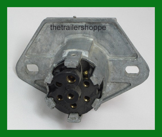7 Way Socket Semi Trailer Truck Light Connector Round Split Pin ...