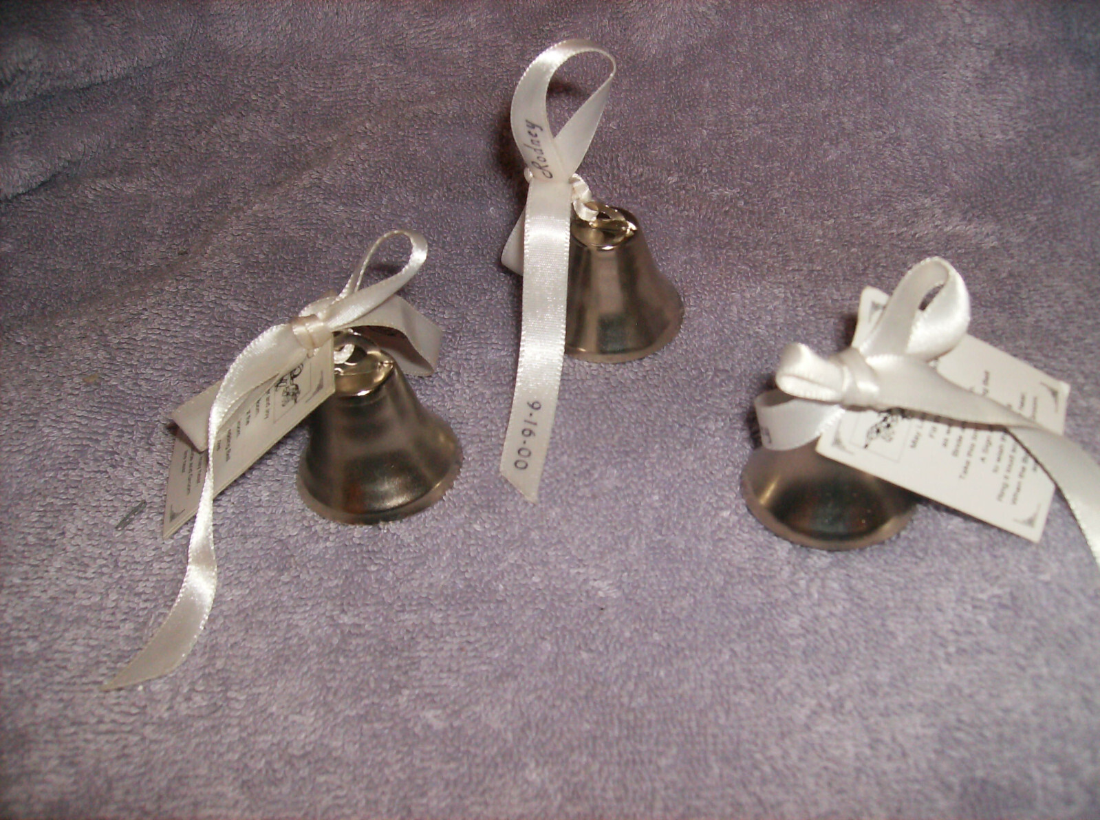 3 SILVER METAL BELLS 1-1/2" x 2" HIGH WEDDING IDEA | eBay