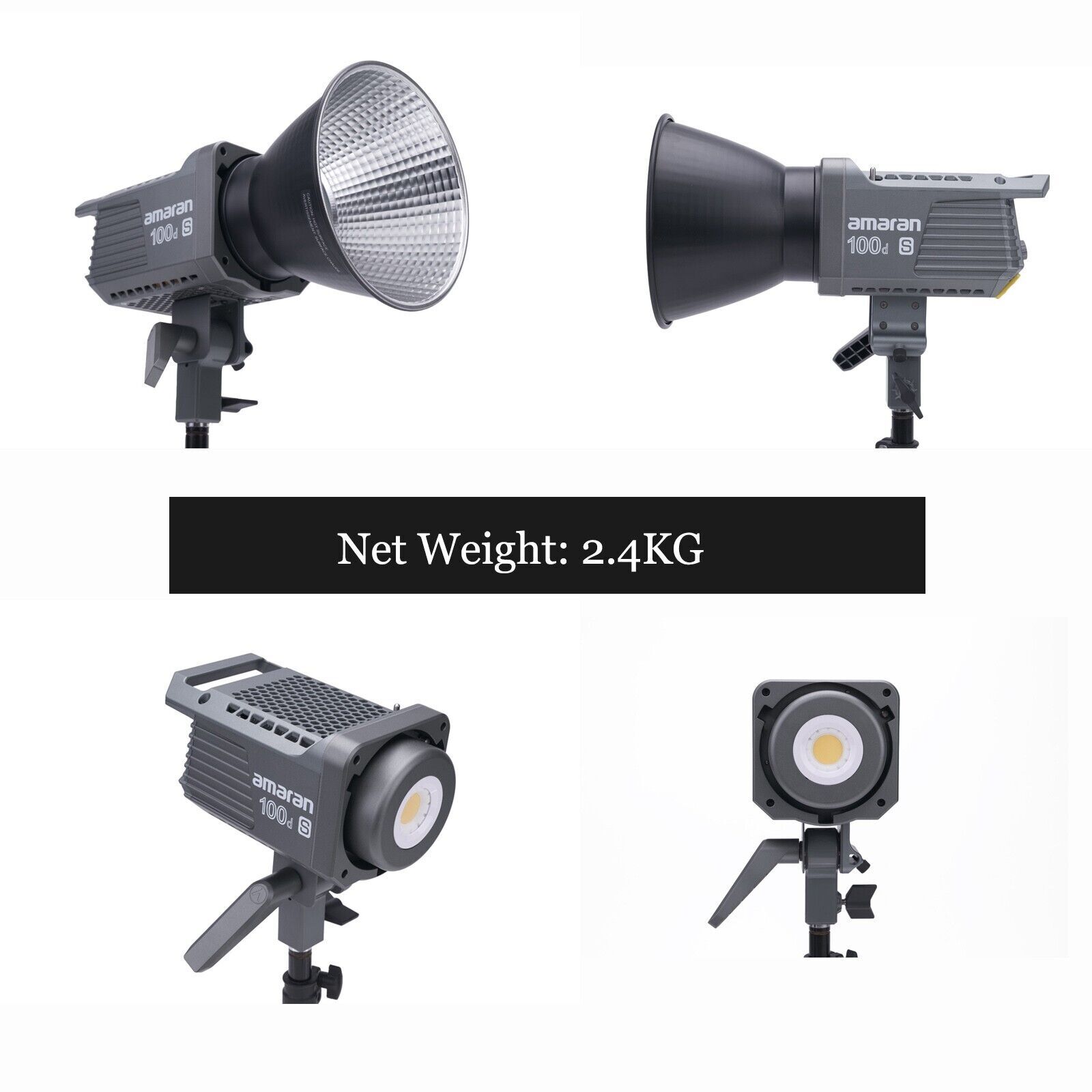 Aputure Amaran 100D-S 5600K 100w Camera LED Video Light + Light Dome ...