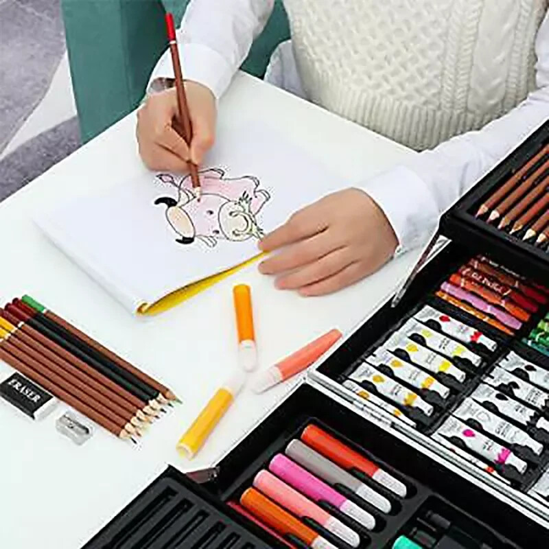 145 pc Art Drawing Set Kit For Kids Childrens Teens Adults Supplies ...