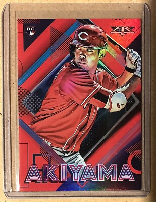 2020 Topps Fire Shogo Akiyama RC Rookie Red Parallel - Cincinnati Reds ...