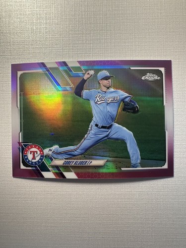 2021 Topps Chrome Pink Refractor Corey Kluber Texas Rangers #34 | eBay