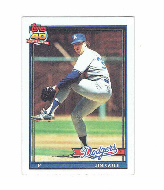 Jim Gott Los Angeles Dodgers Pitcher #606 Topps 1991 #Baseball Card | eBay