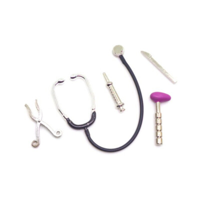 5Pcs Dollhouse Miniature 1/12 Scale Doctor Tools Medical Stethoscope ...