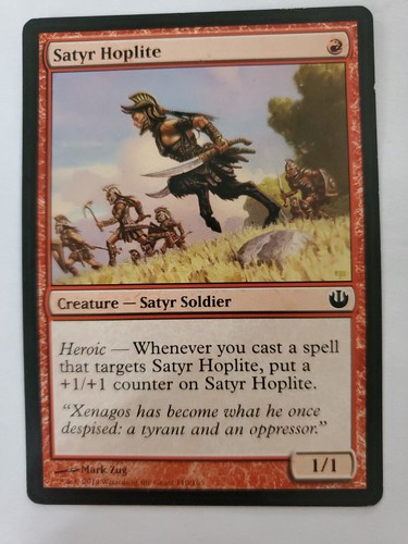 MTG Magic The Gathering Card Satyr Hoplite Creature Satyr Soldier Red ...