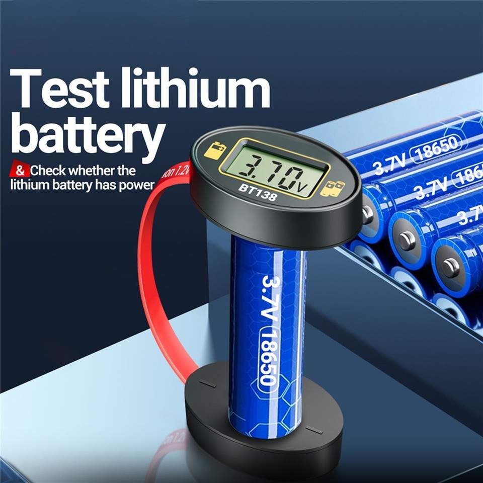 Lithium Ion and Alkaline Battery Tester with Easy to Read Display ...