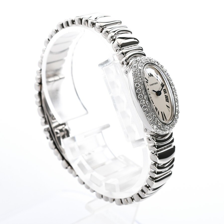 CARTIER Mini Baignoire WB5095L2 Silver Ladies Used Watch #41028 | eBay