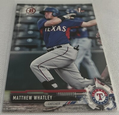 2017 Bowman Draft Baseball Matthew Whatley Texas Rangers 1st Bowman #BD ...