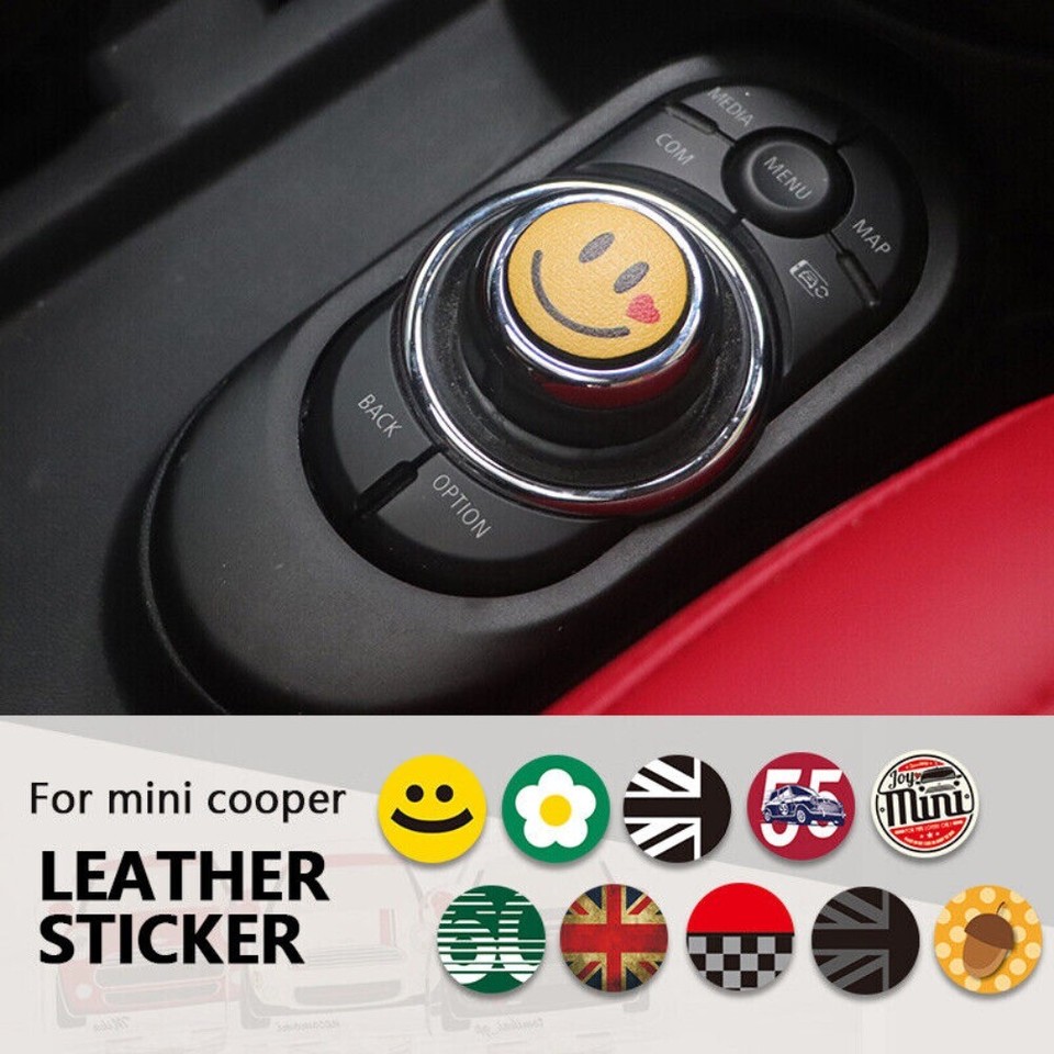 55th Car Central Control Multimedia Button Sticker For MINI cooper ...