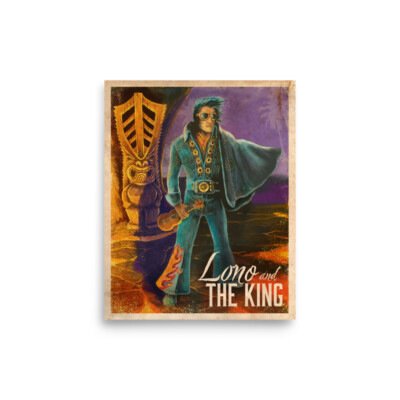 Vintage Poster Elvis Tiki Lono Lowbrow Pop Art Print Retro Mid Century ...