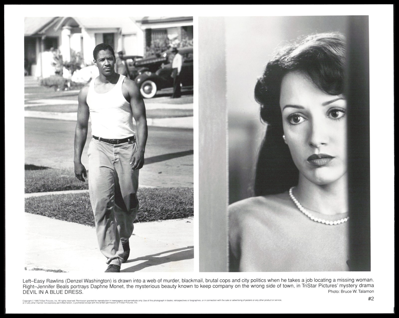 8x10 B&W Celebrity Publicity Photo Picture Devil In A Blue Dress ...