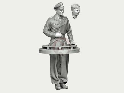 Panzer Art 1/35 StuG Tank Commander Leaning on Hatch WWII (2 head ch ...