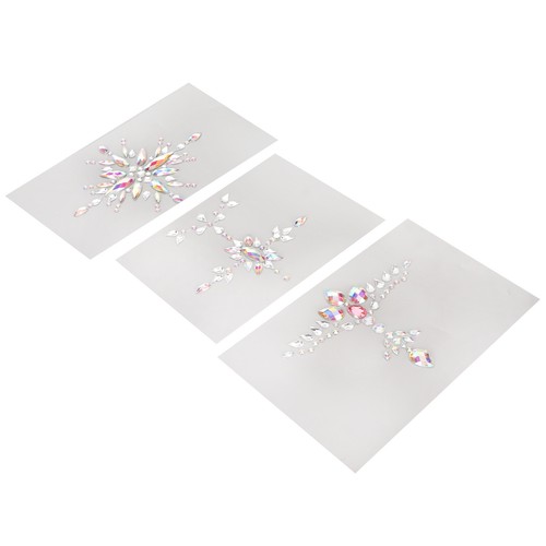 3Pcs Chest Sticker Temporary Tattoo Sticker Body Decoration For Party ...