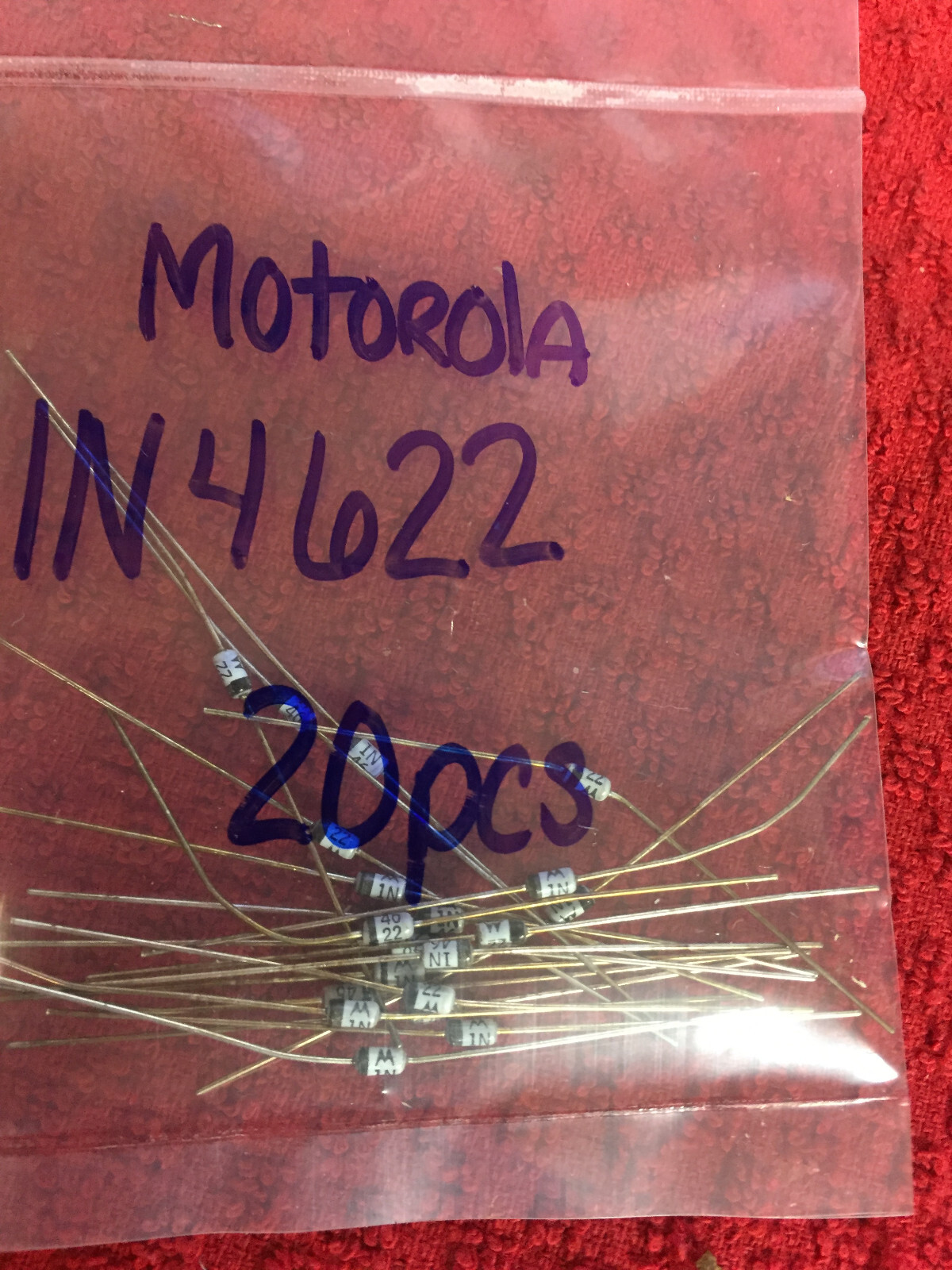 1N4622 MOTOROLA DIODE ZENER 3.9V 500MW DO7 20 PCS | eBay