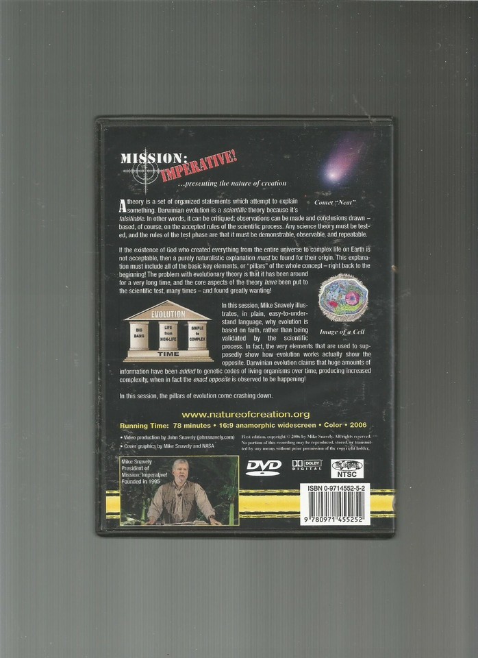 The Pillars of Evolution: Why Darwinism Doesn't Work Mike Snavely, DVD ...