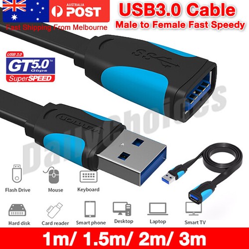 Fast Speedy Vention USB 3.0 Data Extension Male to Female Cable 1m 1.5m ...