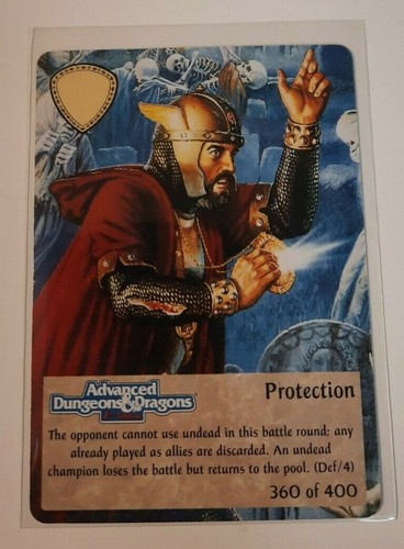 TSR Spellfire CCG 1st Ed. PROTECTION Card #360 of 400 Dungeons ...