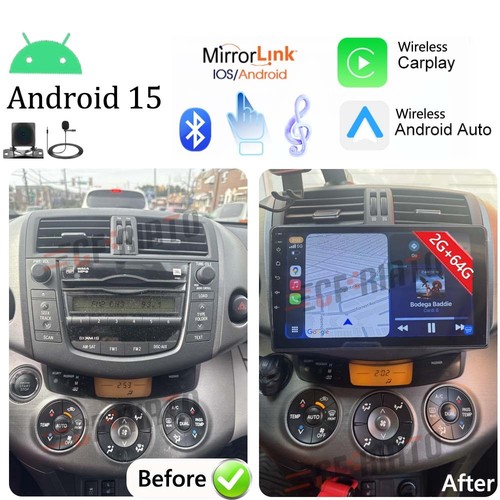 For 2006-2012 Toyota RAV4 Wireless Apple Carplay Car Stereo Radio GPS ...