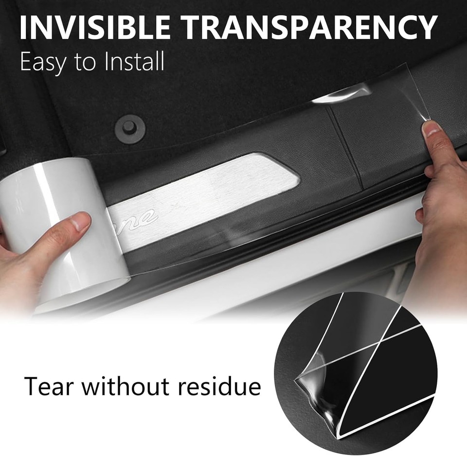 for Ford Protector Sill Scuff Cover Car Door Clear Strips Exterior ...