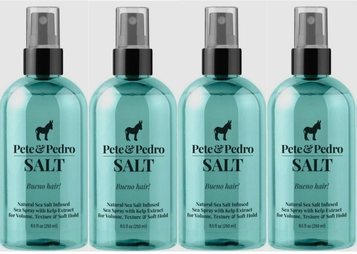4 Pete & Pedro Natural Sea Salt Spray 8.5 oz New Lot Of 4 Hair Salt ...