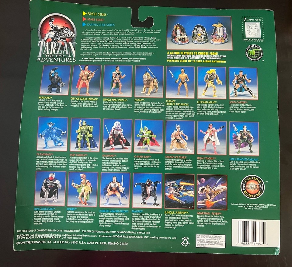 1995 Tarzan The Epic Adventures Lord of the Jungle Dejah vs John Carter ...